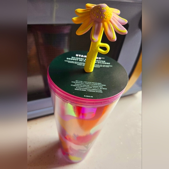 Starbucks | Kitchen | Starbucks Flower Field Plastic Cold Cup With ...